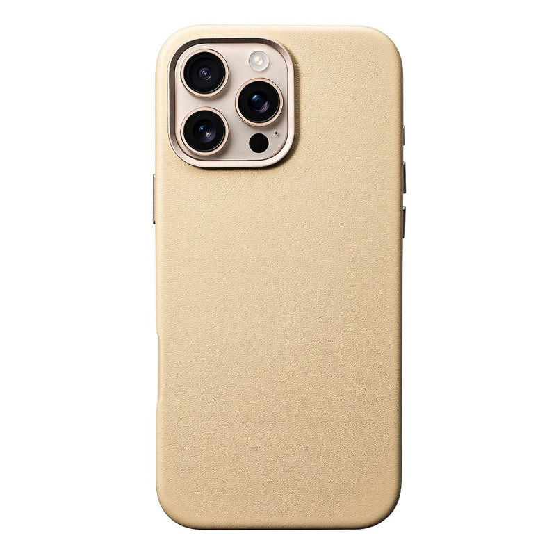 iPhone 16 Pro Max Leather Case - Timeless Luxe - Desert Beige